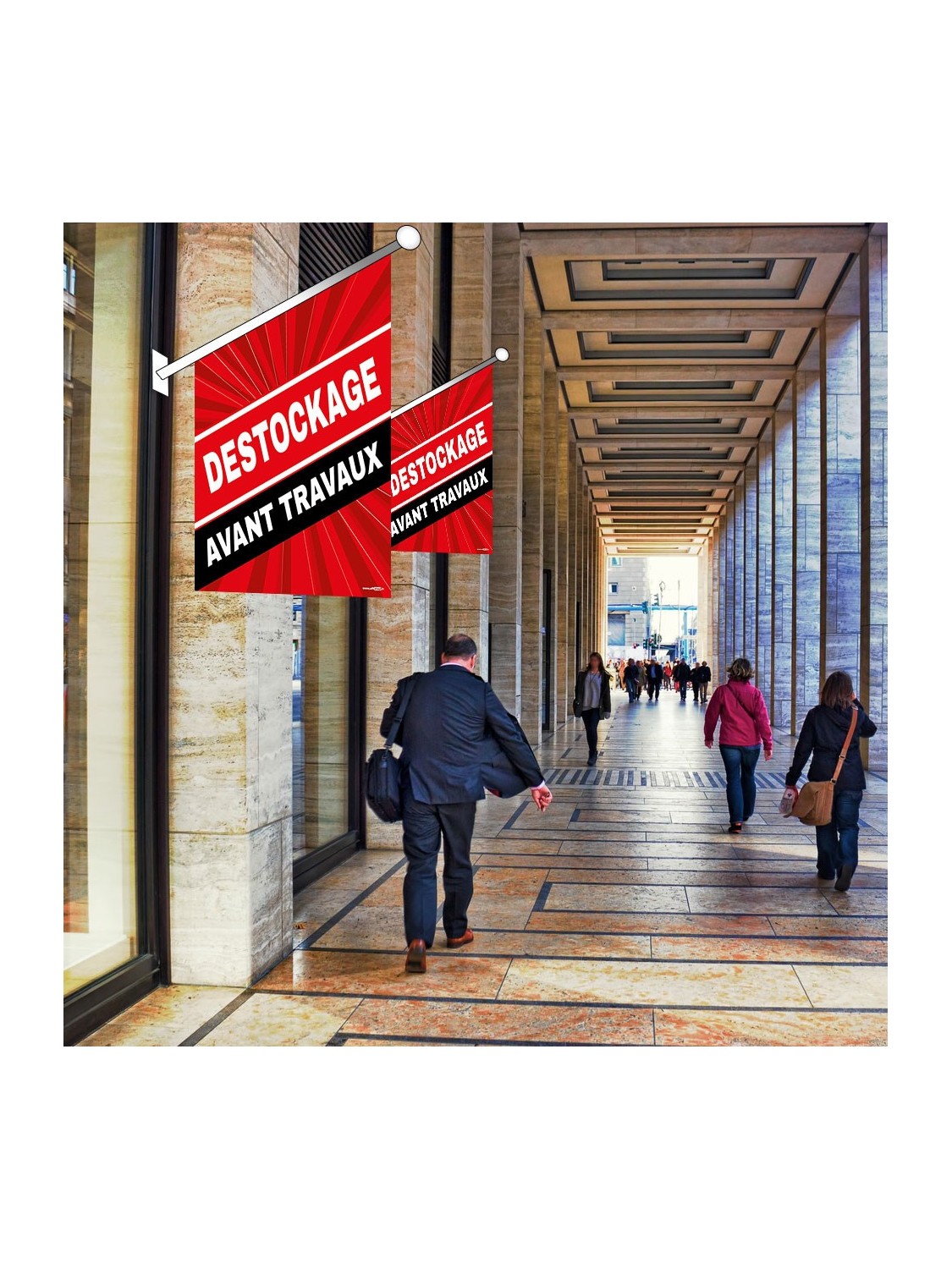 Hampe de façade destockage personnalisable