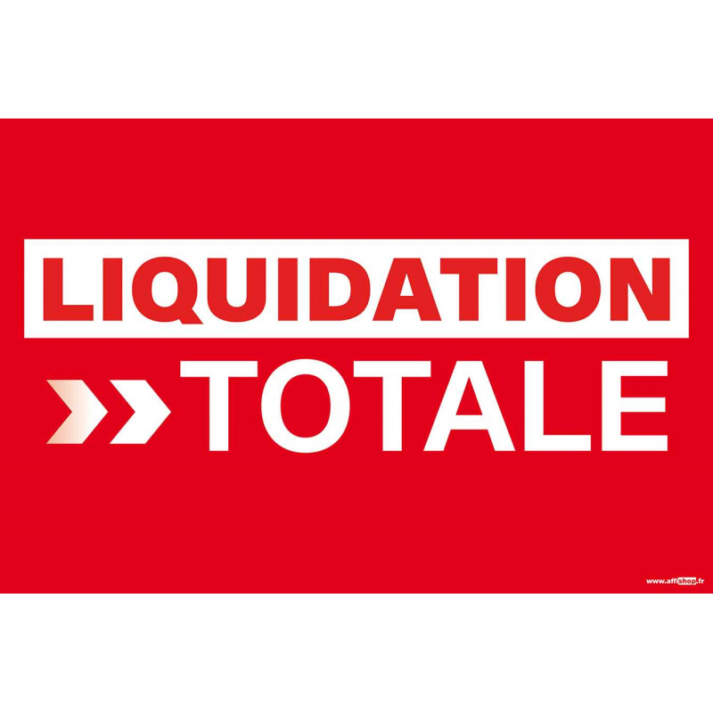 Affiche liquidation totale