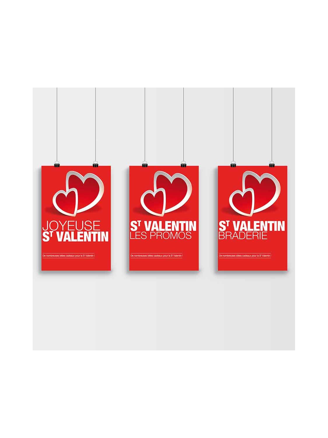 Affiche St Valentin Coeurs